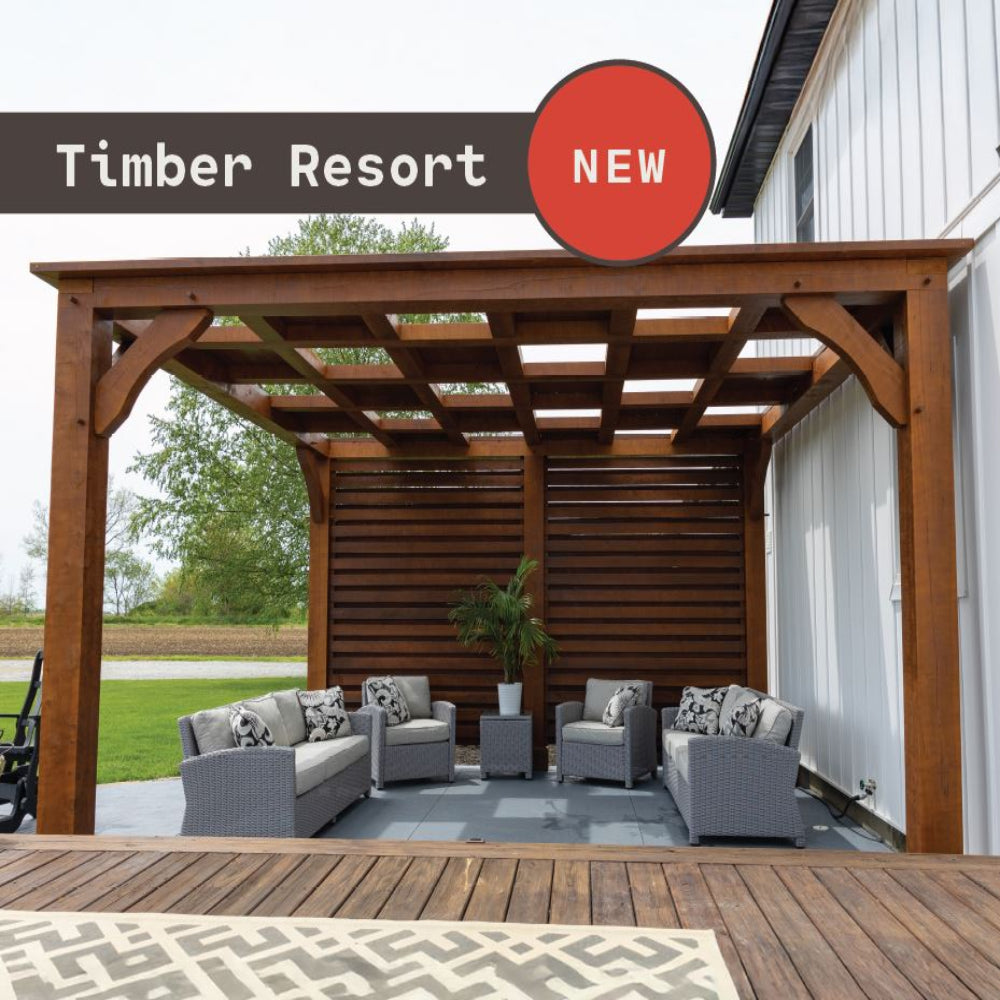 Brookside Timber Frame Timber Resort Pergola | Freedom Room